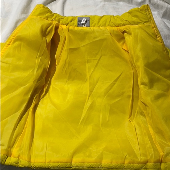 bocini | Jackets & Coats | Bocini 4 Bright Yellow Puff Front Zip Jacket ...